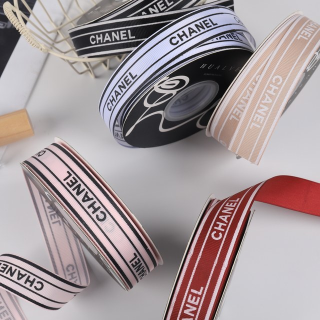 2.5cm Xiang Nai Big Brand English Ribbon Printed Ribbon with Flowers ...