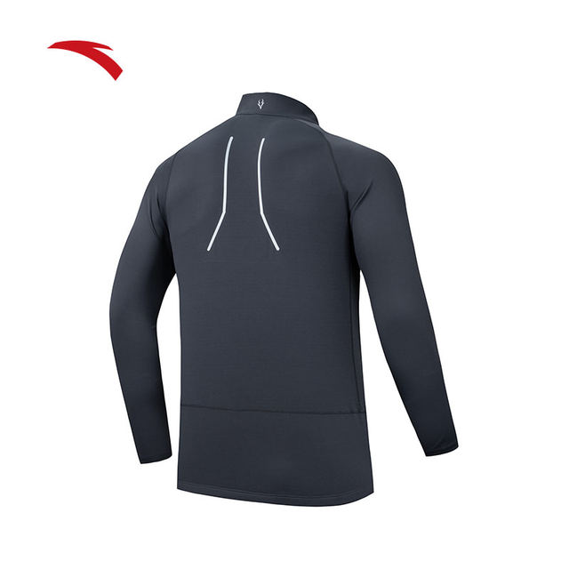 ANTA half-zip long-sleeved T-shirt men's anti-UV fitness running ...