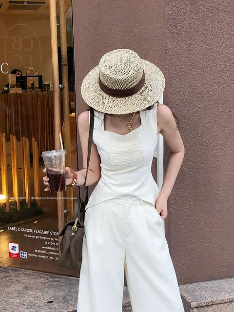 Li Wanjun French vest suit for women in summer light luxury temperament ...