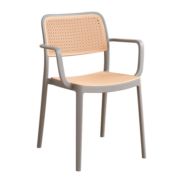 Nordic simple plastic chair with armrests, back stools, thick stacks ...