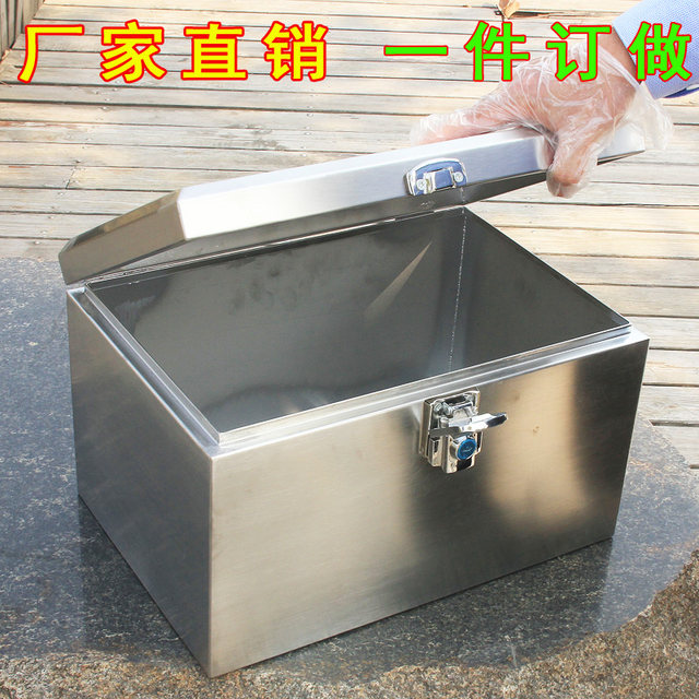 Motorcycle trunk large thickened stainless steel 304 storage toolbox ...