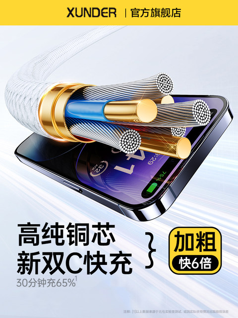 Suitable for Apple 15 charging cable double-ended type-c mobile phone data cable ctoc port ...