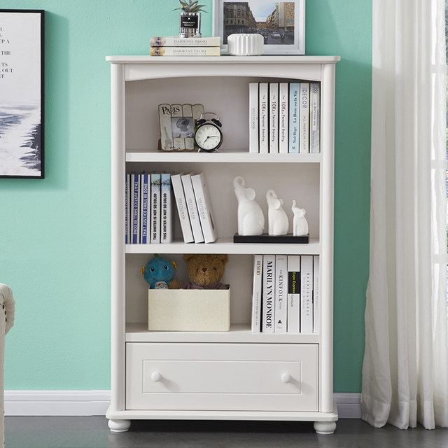 Solid wood bookcase storage container Children Student Student Lands on ...