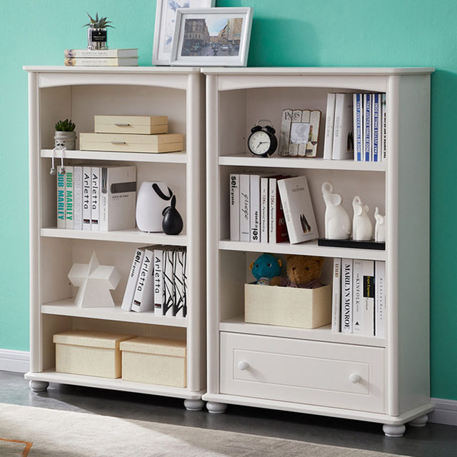Solid wood bookcase storage container Children Student Student Lands on ...