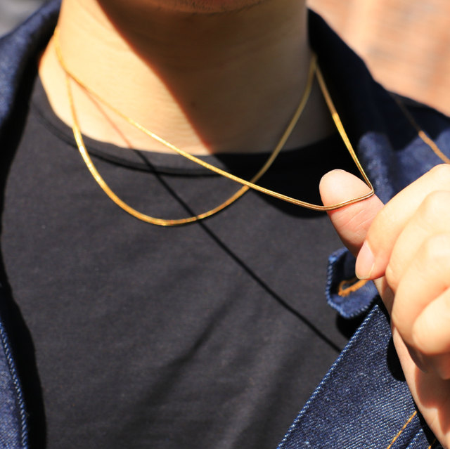 American -style hip -hop titanium steel snake bone chain male and ...