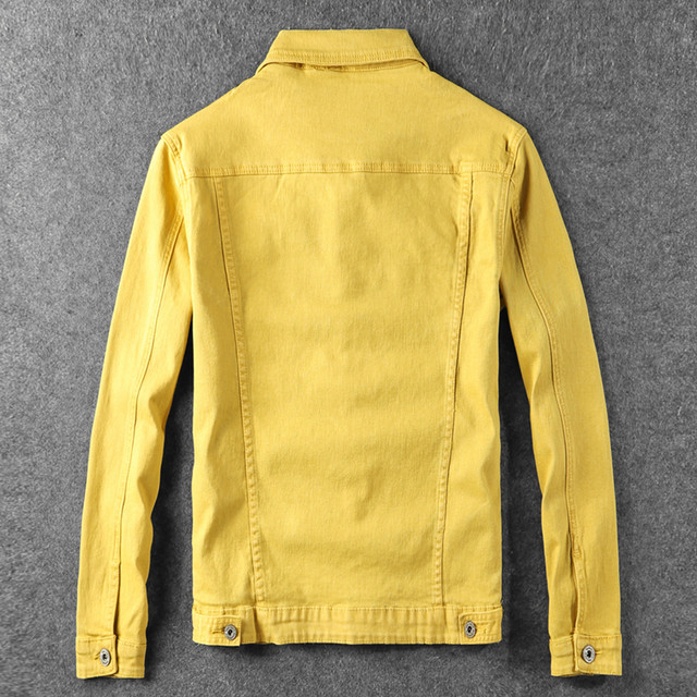 New Trendy Solid Color Denim Jacket for Men, Korean Style Slim Fit Thin ...