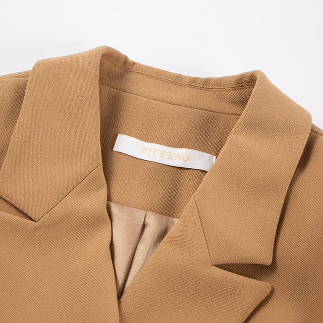 Ma Tiannu Spring and Autumn New Camel Suit Jacket Waist Commuter ...
