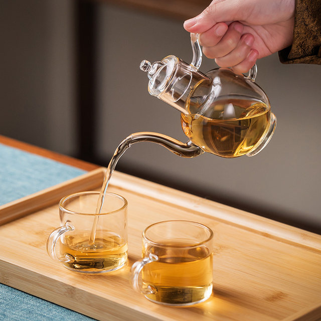 Mesni glass small teapot for one person, high temperature resistant ...