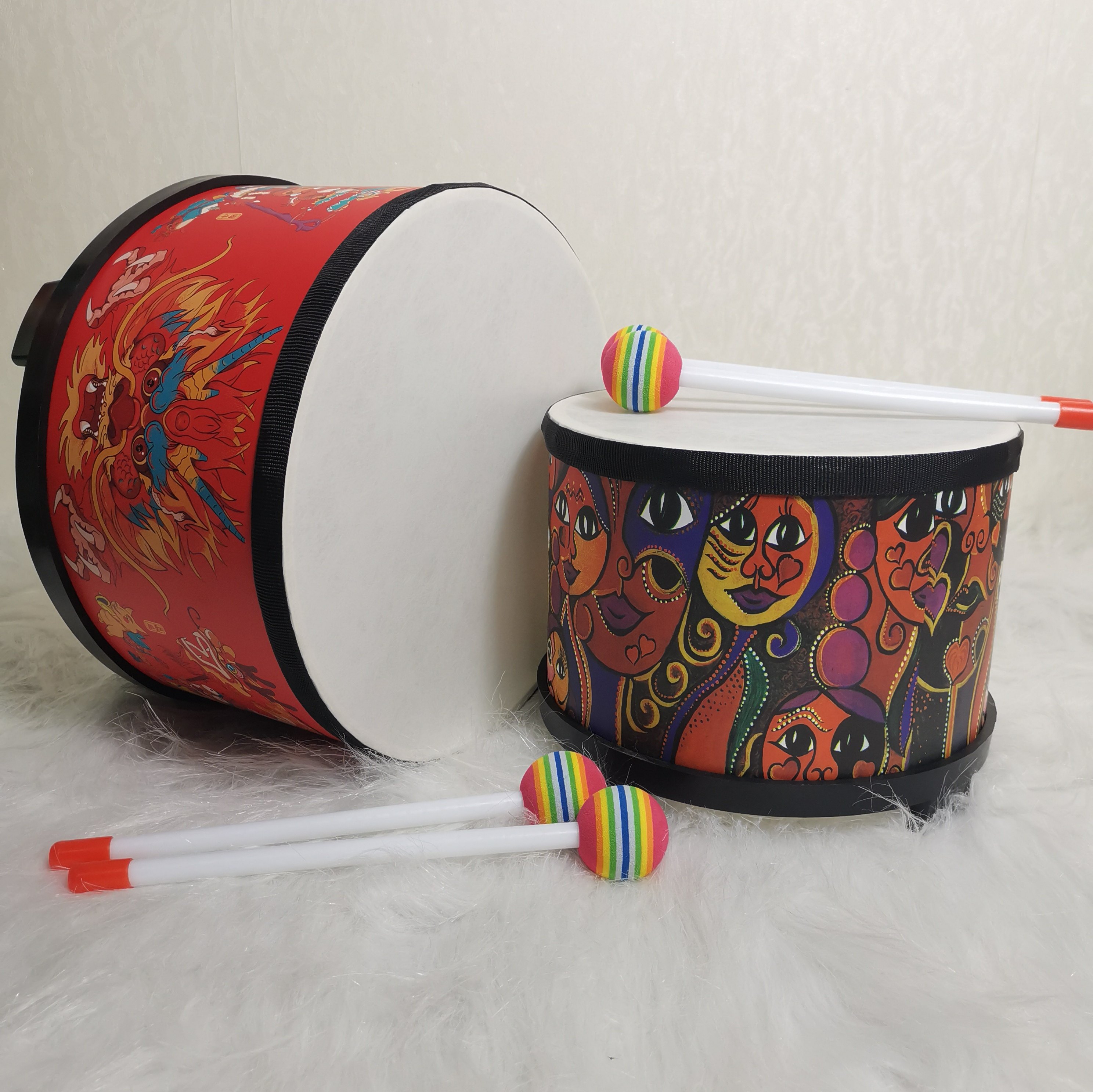 Orff-tambor de percusión para niños, instrumento de palmas de madera