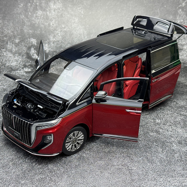 New product FAW 1:18 Hongqi HQ9 commercial vehicle MPV alloy car model ...