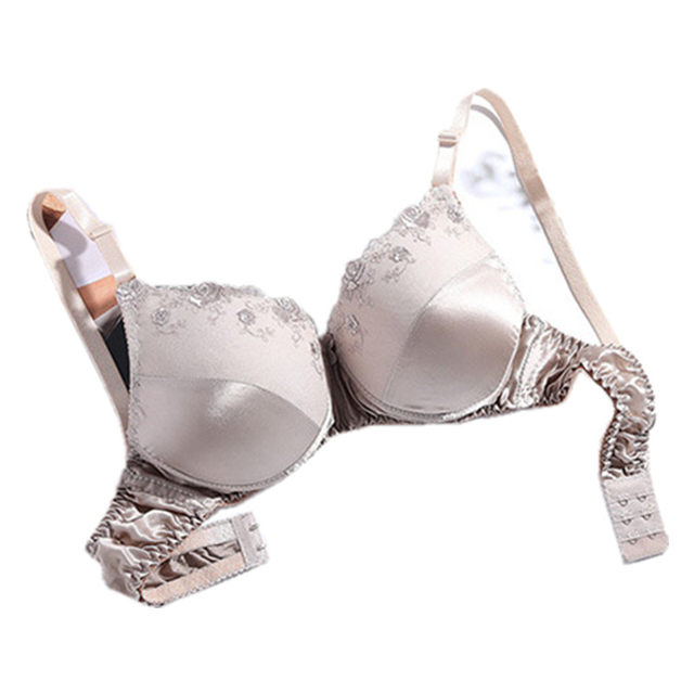 Mulberry silk real silk bra small chest AB cup girls without steel ring ...
