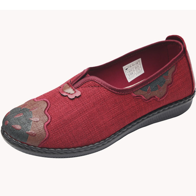 Taiheyuan old Beijing cloth shoes for women, autumn style, soft sole, non-slip, flat heel ...