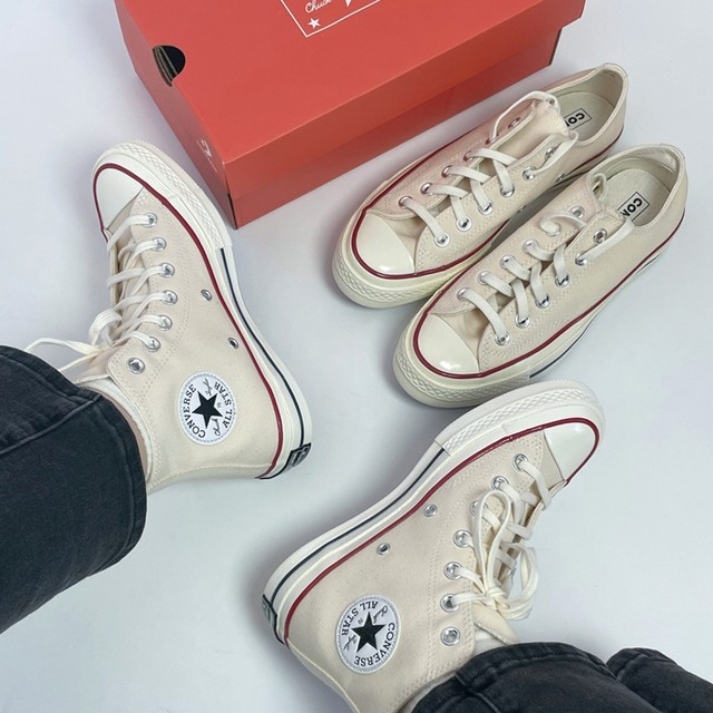 Converse Converse 1970s Samsung standard rice white high and low canvas ...