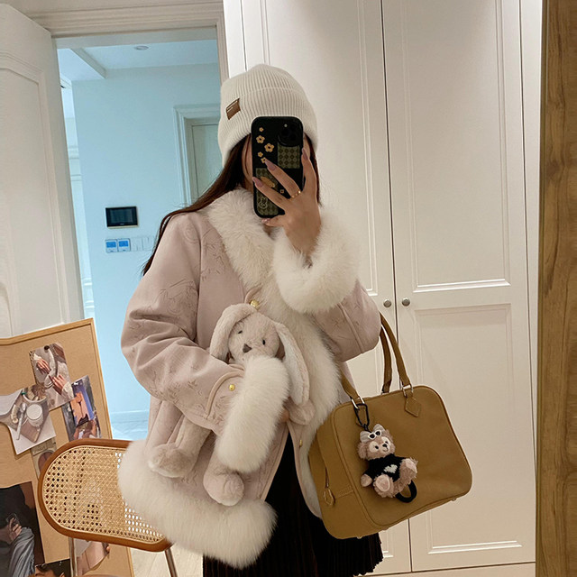 New Chinese style fox fur women's 2024 winter new goose down liner down ...