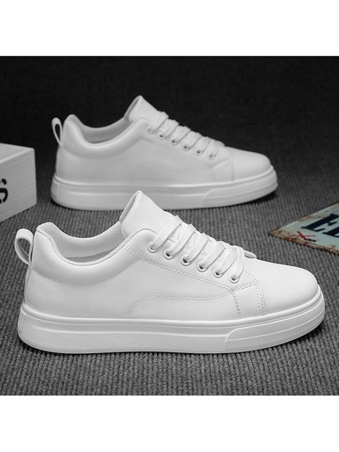 Little white shoes male spring season flat shoes men's shoes 2025 new ...