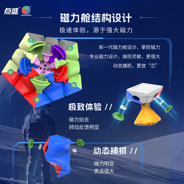 Dian Sheng Gugel 9CM Magnetic Big Five Rubik's Cube Educational Alien ...