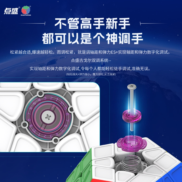 Dian Sheng Gugel 9CM Magnetic Big Five Rubik's Cube Educational Alien ...