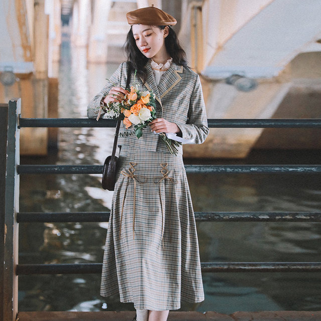 Nanfeng Transit Casual College Style Pattern Suit Two Piece