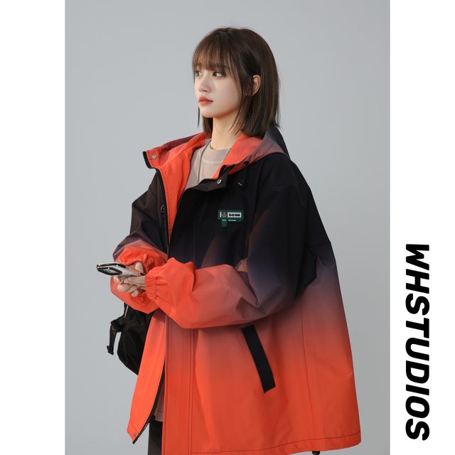 Gradient color jacket for women fat mm large size 200Jin [Jin equals 0 ...