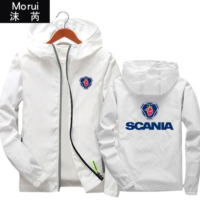 Scania truck heavy truck bus towing scania hooded jacket men's coat ...