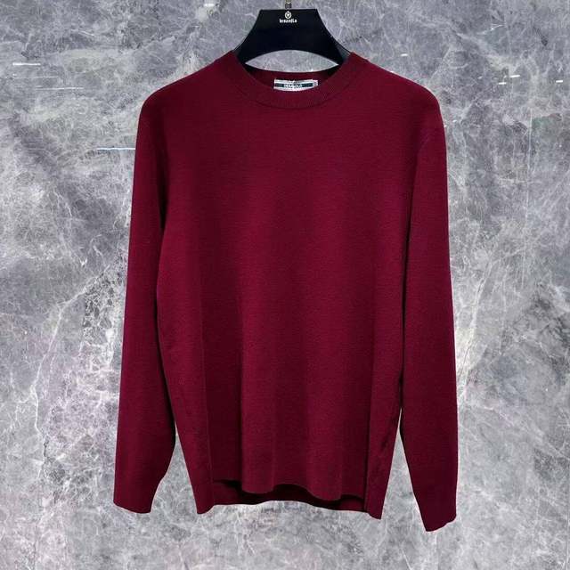 European high-end autumn and winter men's long-sleeved sweaters solid ...