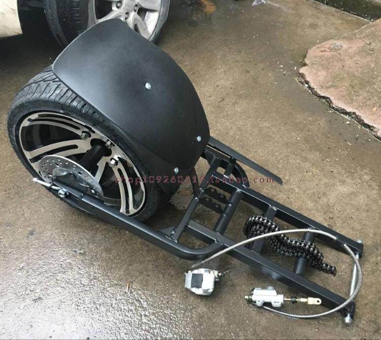 DIY inverted three -wheeled beach car rear bridge pedal motorcycle ...