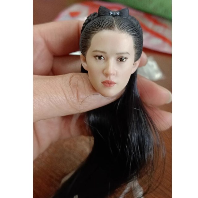 Spot 1/6 soldier Xiao Longnu costume beauty head sculpture model Condor Hero Liu Yifei head ...