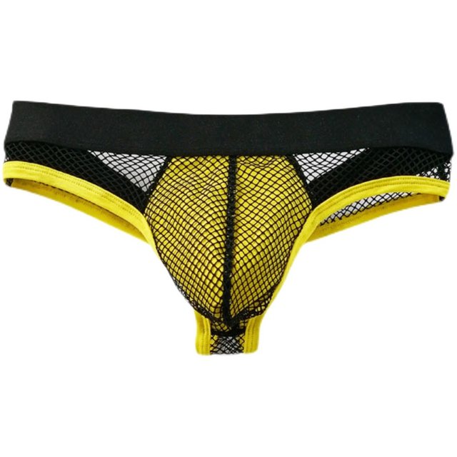 Men's T-back Sexy Single Transparent Fishnet Stockings Black Silk Men's ...