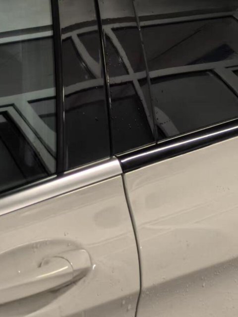 Car carbon fiber film Black interior control column sticker body top ...