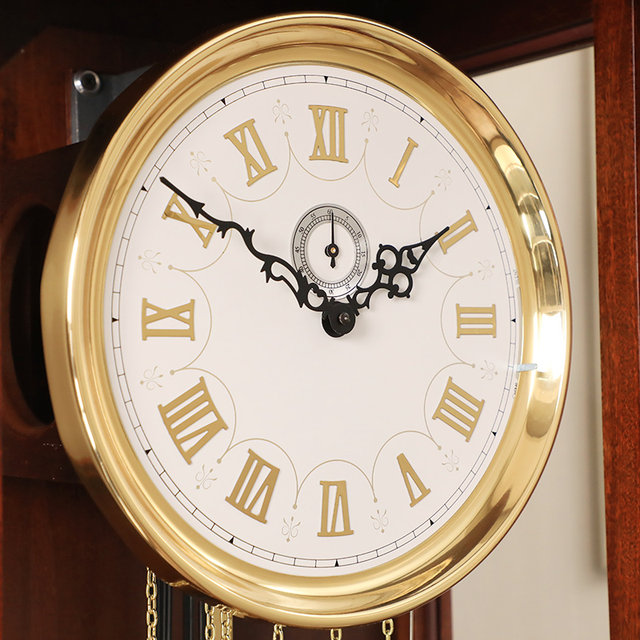Aishida European mechanical floor clock home living room solid wood ...