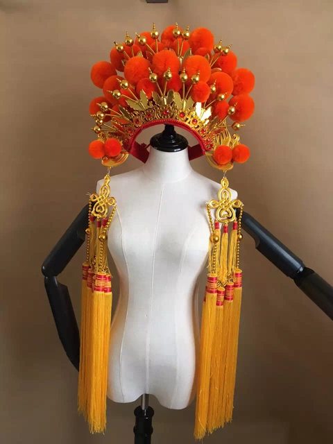 Drama and opera supplies, theater hat, helmet, phoenix crown, xiapei ...