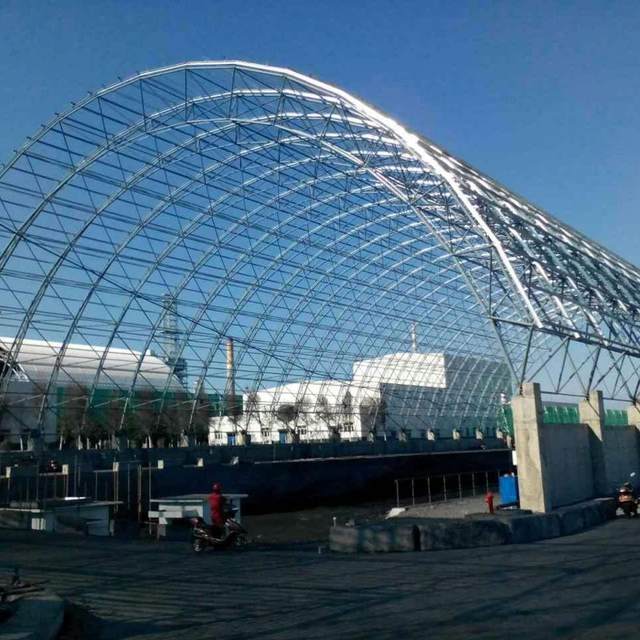 Spherical grid membrane large-span building coal storage shed special ...