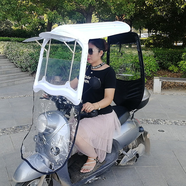 Xiuting's new electric motorcycle canopy canopy battery car sunshade ...