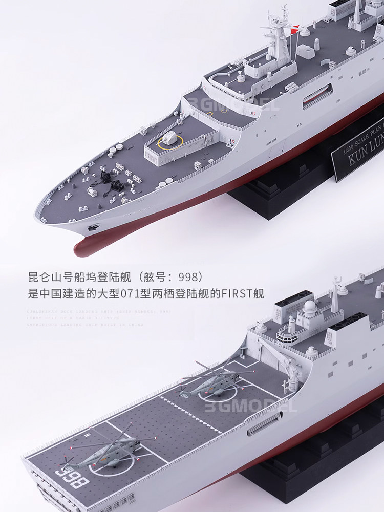 Navio de Desembarque Tipo 071 Kunlun Mountain Trumpeter 1:350 Modelo 04551