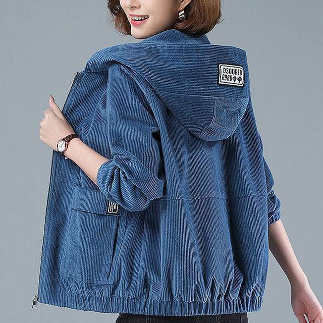 Cordylum -thin jacket Female short loose hooded jacket autumn new ...