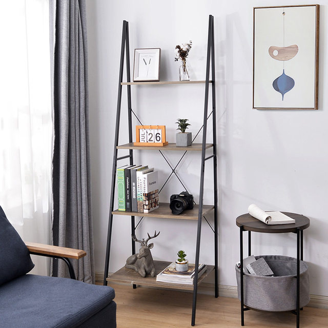 Bookshelf storage rack floor-standing balcony flower rack living room ...