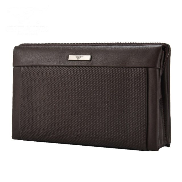 Septwolves Men's First-Layer Cowhide Clutch Genuine Leather Bag ...