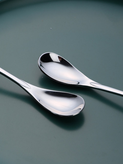 European stainless steel coffee spoon exquisite household long handle ...