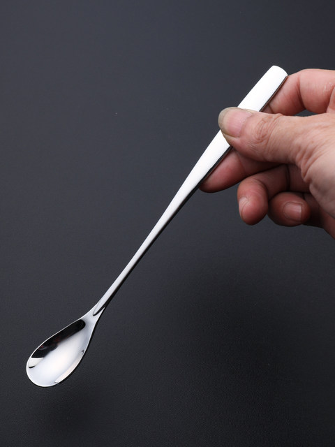 European stainless steel coffee spoon exquisite household long handle ...