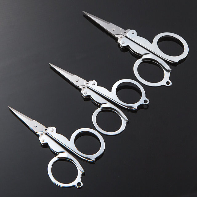 Folding small scissors office Student folding scissors mini travel ...
