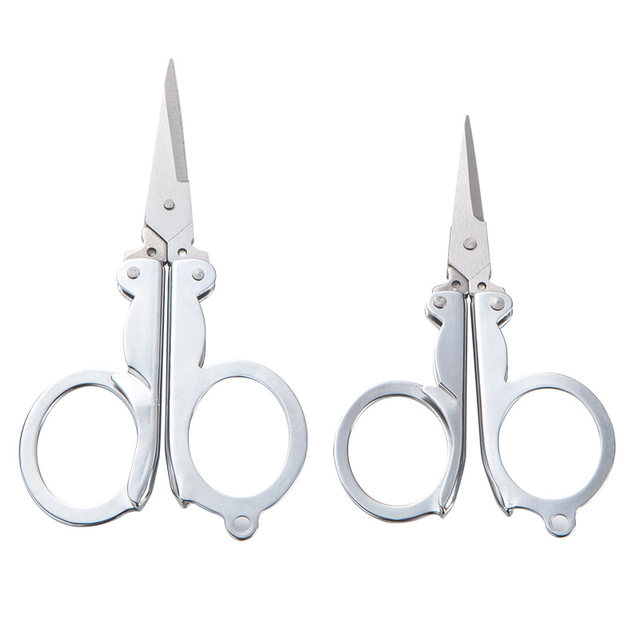 Folding small scissors office Student folding scissors mini travel ...