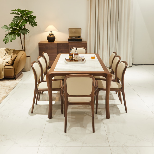 North American black walnut dining chair Italian minimalist armchair ...