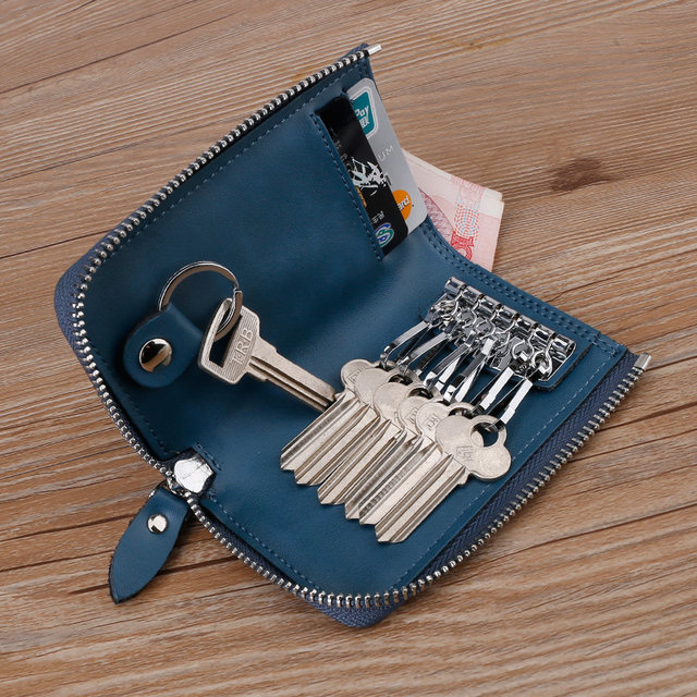 Car key bag for women Korean cute multifunctional genuine cowhide large ...
