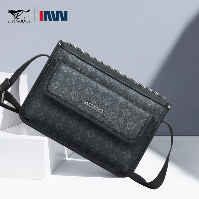 Septwolves crossbody bag men's PVC shoulder bag large capacity new ...