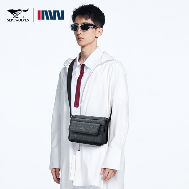 Septwolves crossbody bag men's PVC shoulder bag large capacity new ...