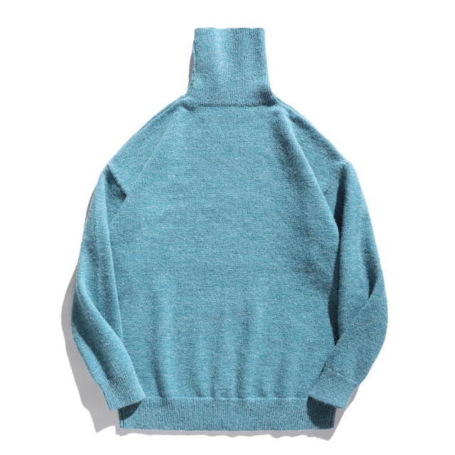 Weichen autumn and winter trendy large size turtleneck sweater fat man ...