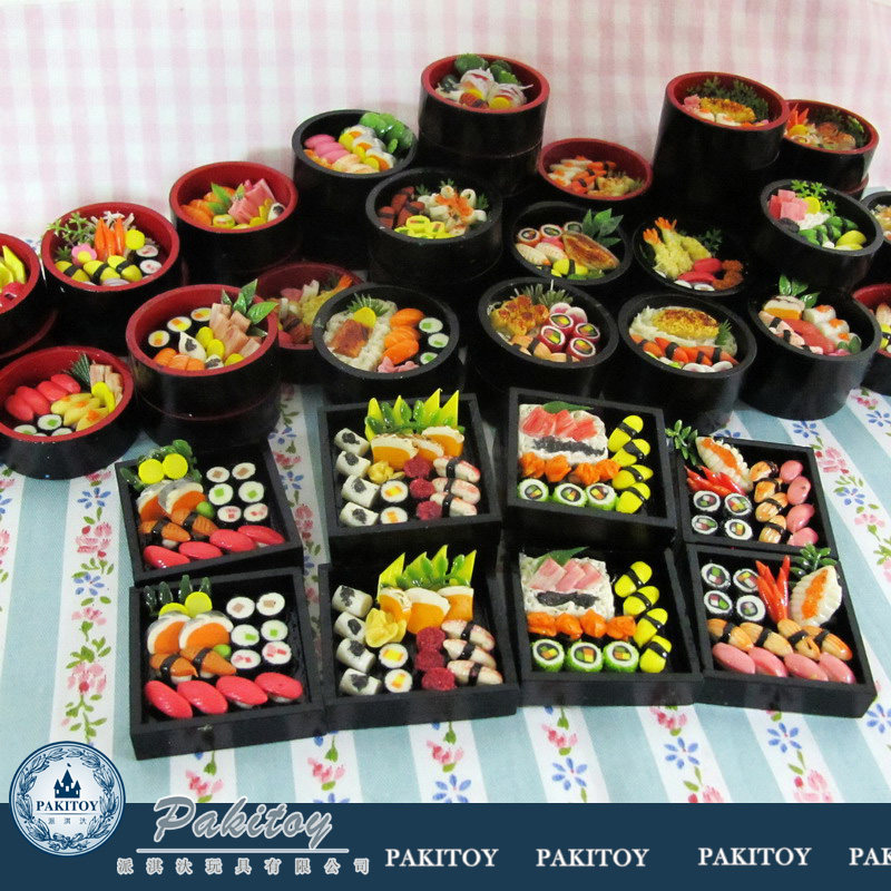 Dollhouse Miniature Food: Chinese and Japanese Sushi Play Set