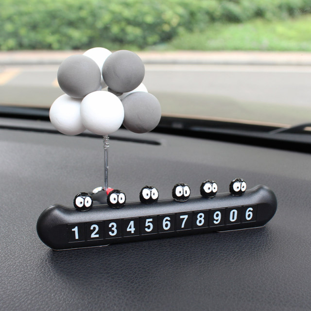 Small briquette car temporary parking number plate cute cartoon car ...