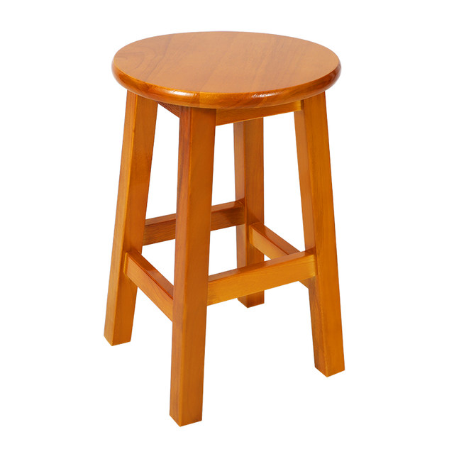 Solid wood stool household round stool adult living room bench modern ...