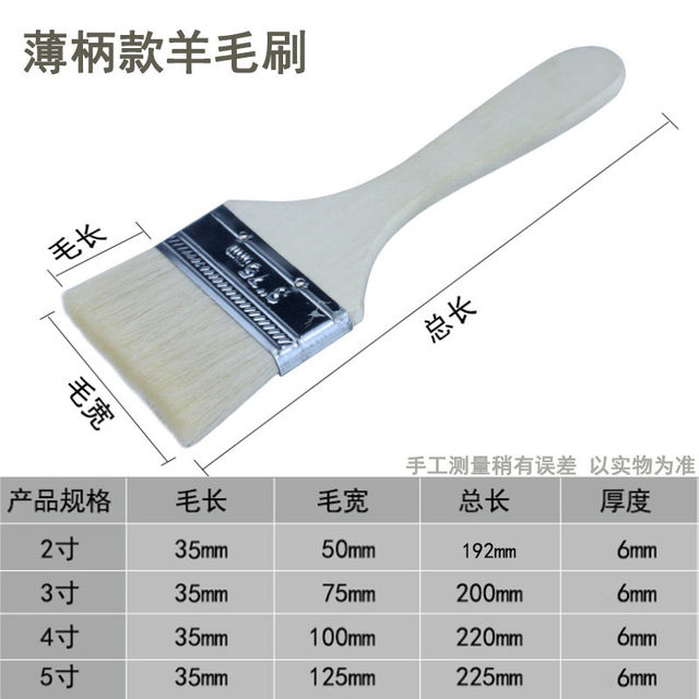 Wooden handle thickened paint brush wool brush industrial cleaning dust ...